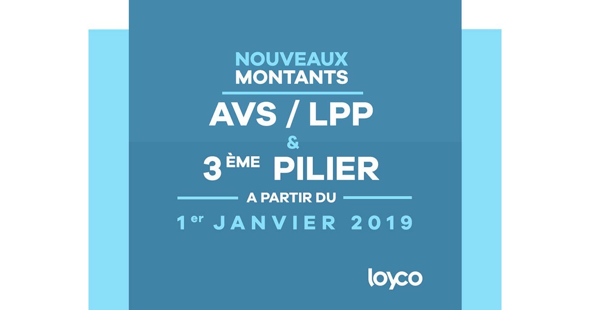Nouveaux montants AVS, LPP et 3ème pilier - Loyco